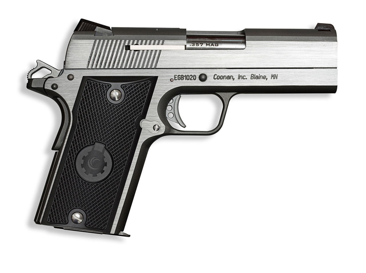 Buy Coonan Compact 357 Mag, 4", Black Ionbond Stainless, Fixed White ...
